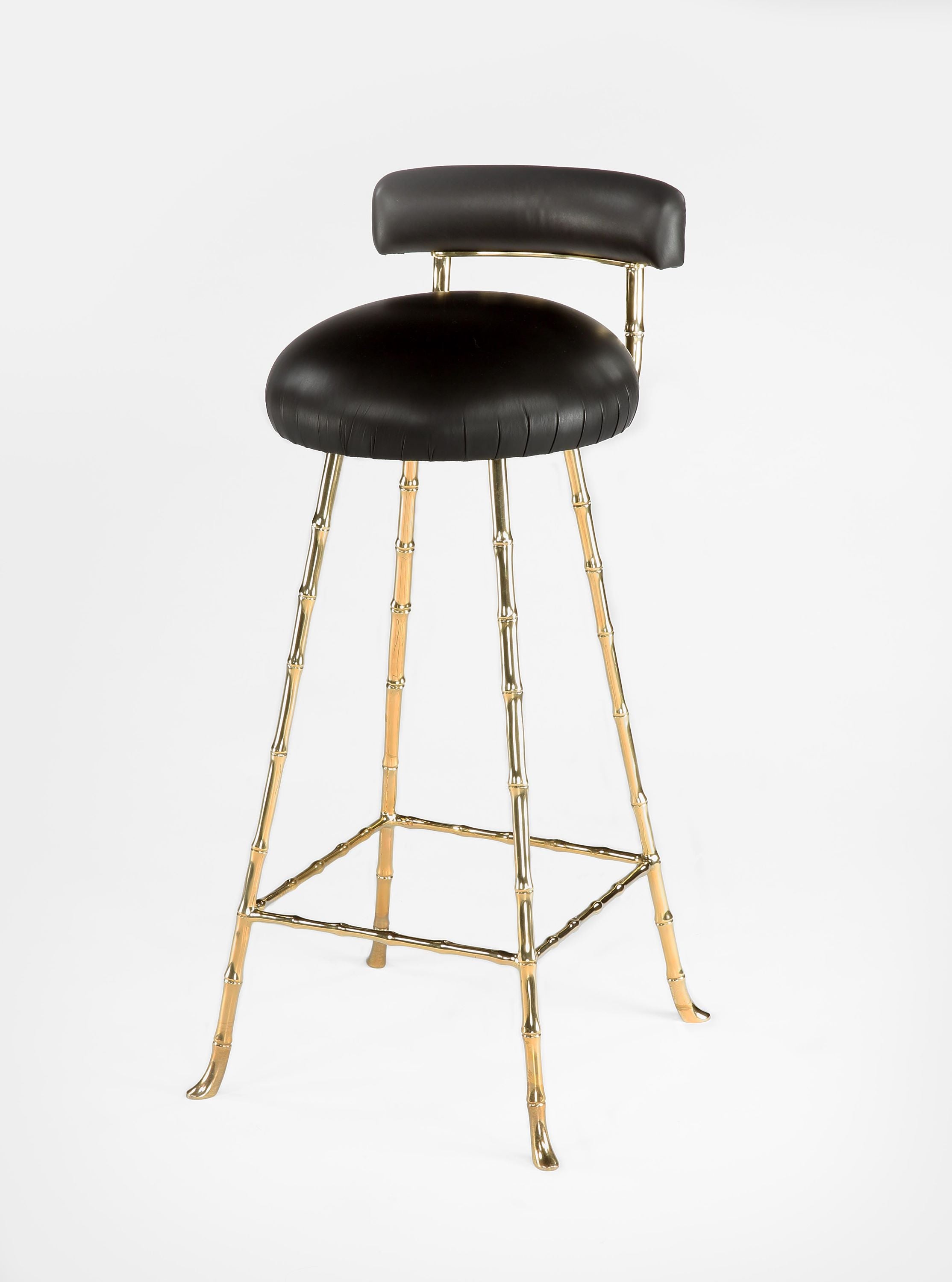 Upholstered Bar Stool with Back Rest – WARECO